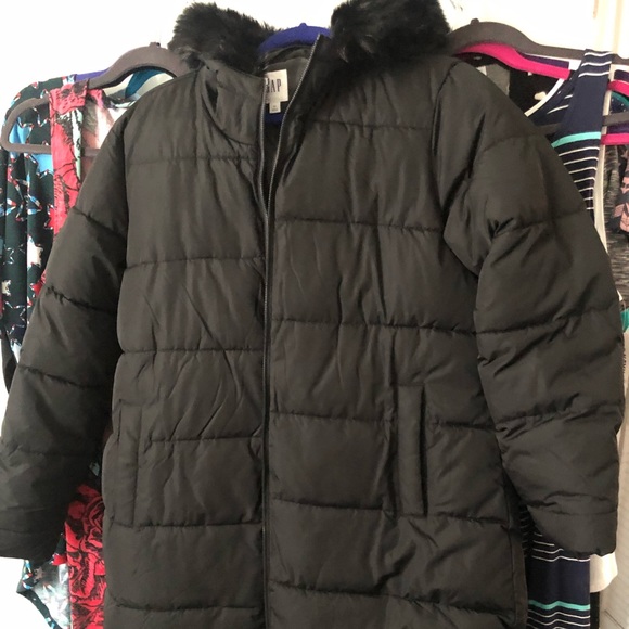 GAP | Jackets & Coats | Gap Winter Jacket Faux Fur Hood | Poshmark